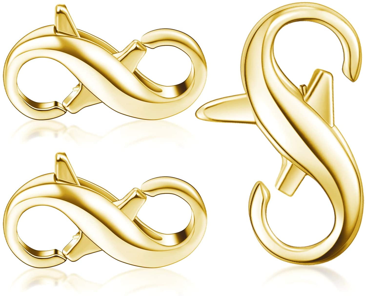 3 Pieces Lobster Clasp Double Opening Lobster Clasp Lock Necklace ...