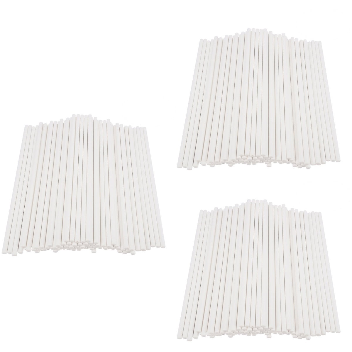 3 Pieces Lollipop Sticks Paper Solid Cake Popper Duster Handle White ...
