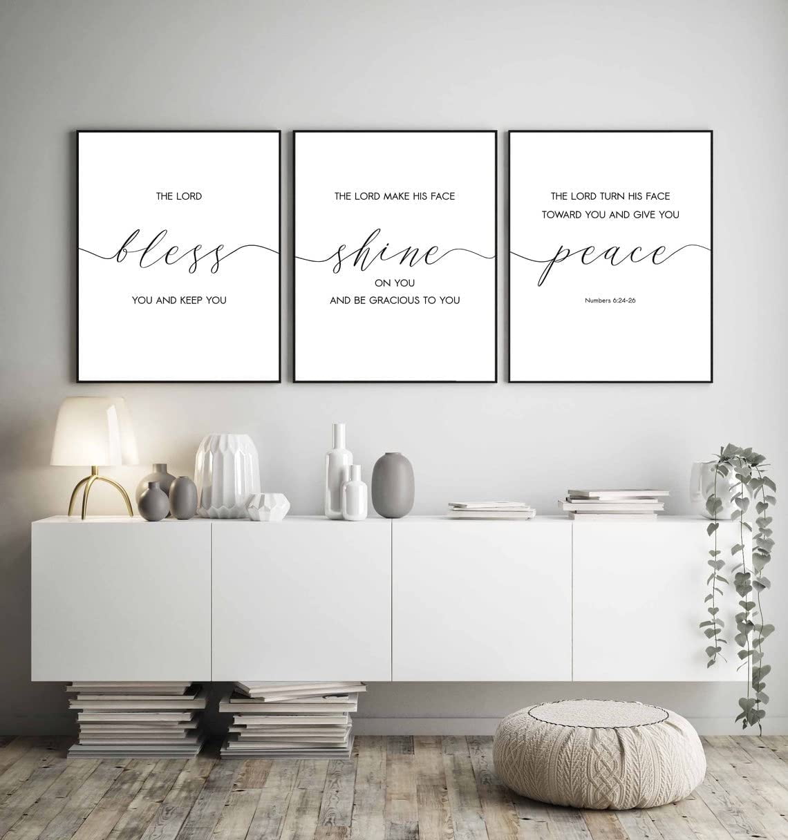 3 Pieces The Lord Bless You and Keep You Wall Art Canvas Prints ...