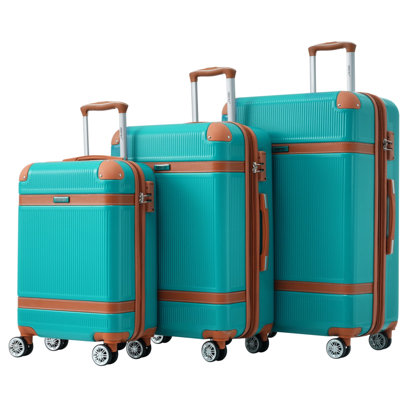 3 Pieces Luggage Sets, Expandable Travel Suitcase with TSA Lock and 360° Double Spinner Wheels ...