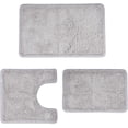 3 Pieces Luxury Bathroom Rug Set with U-Shaped Toilet Rug, Non-Slip ...