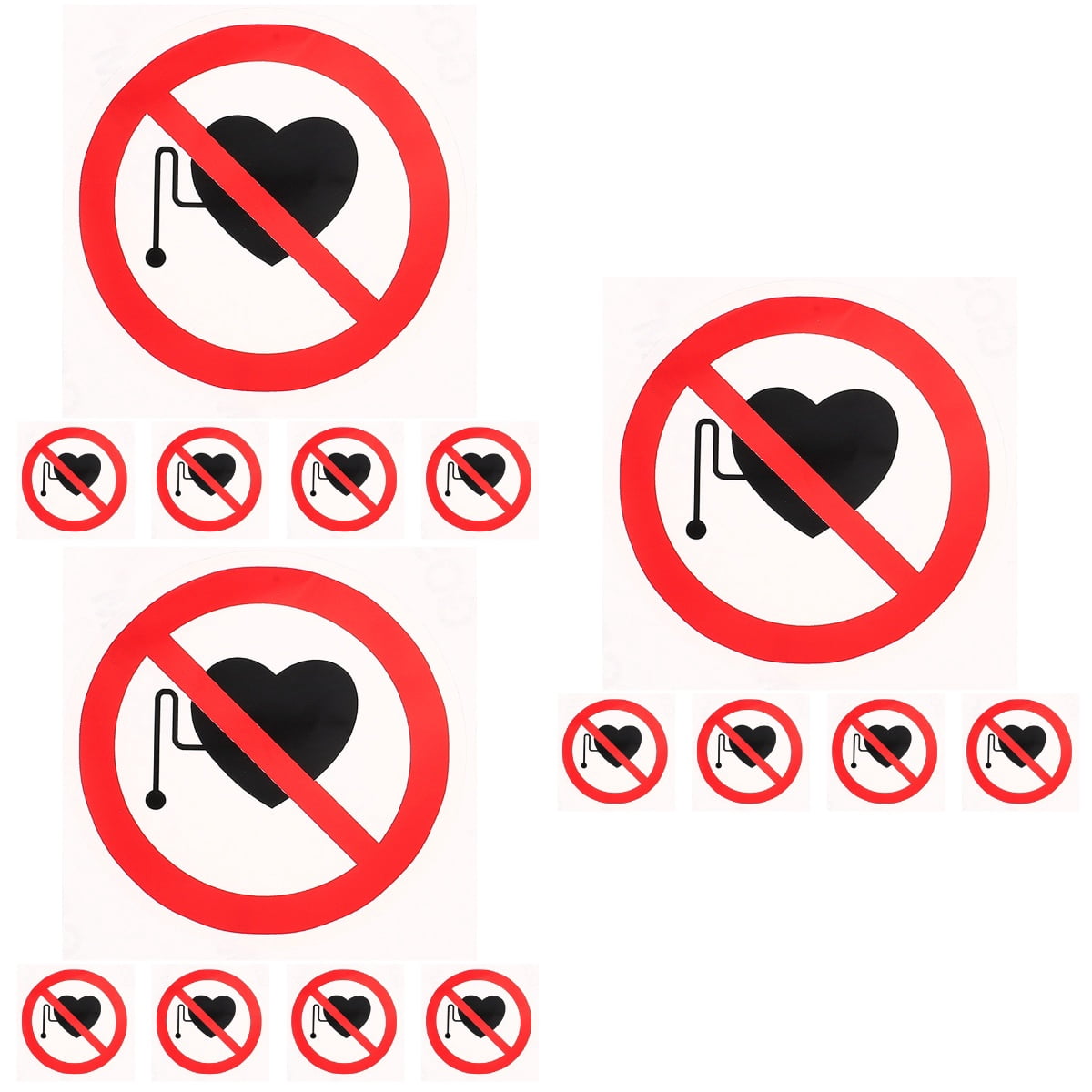 3 Pieces Machine Warning Decals No Pacemaker Sign Sticker Caution ...