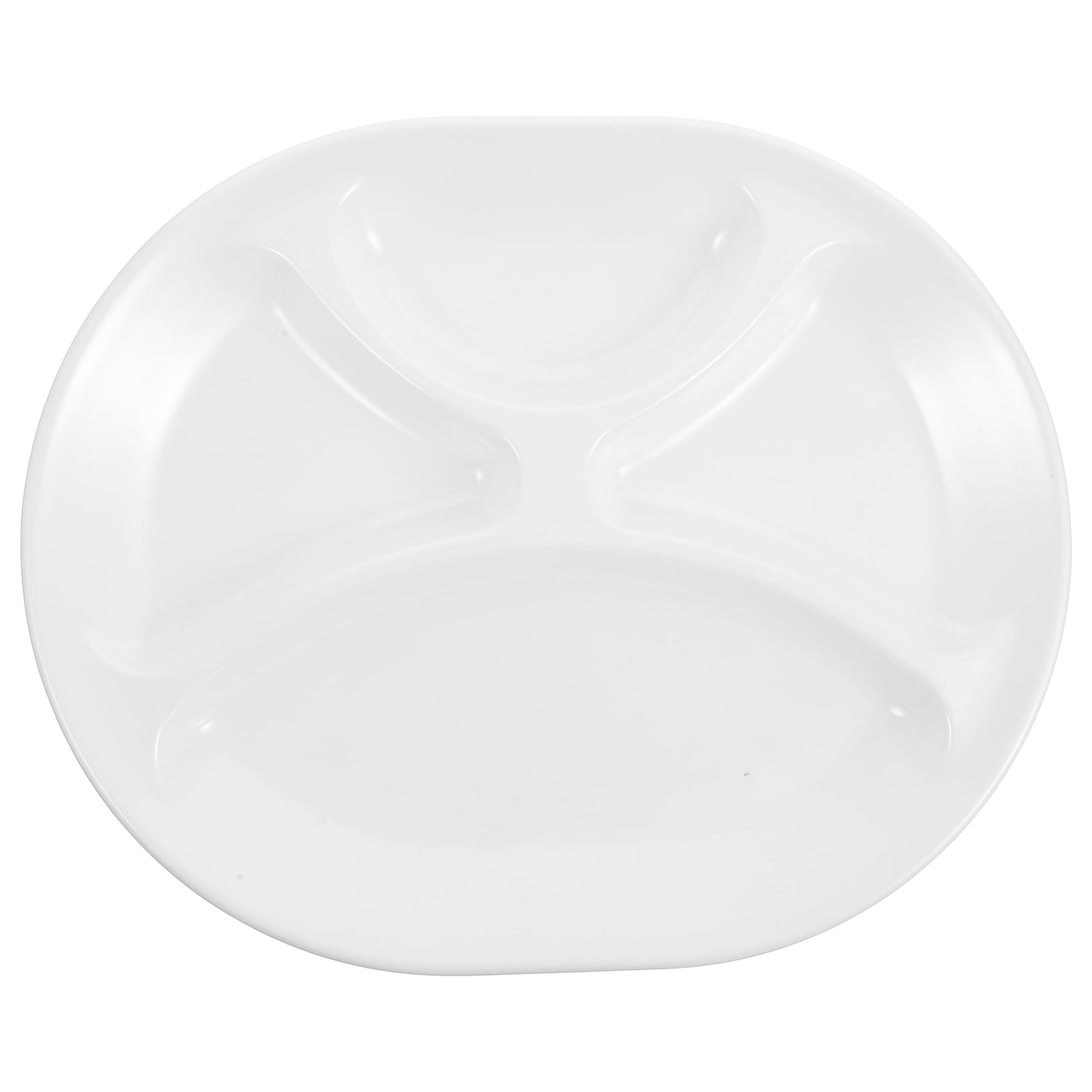 3 Pieces Melamine Plates Fast Food Canteen Plastic Dinner Compartment ...