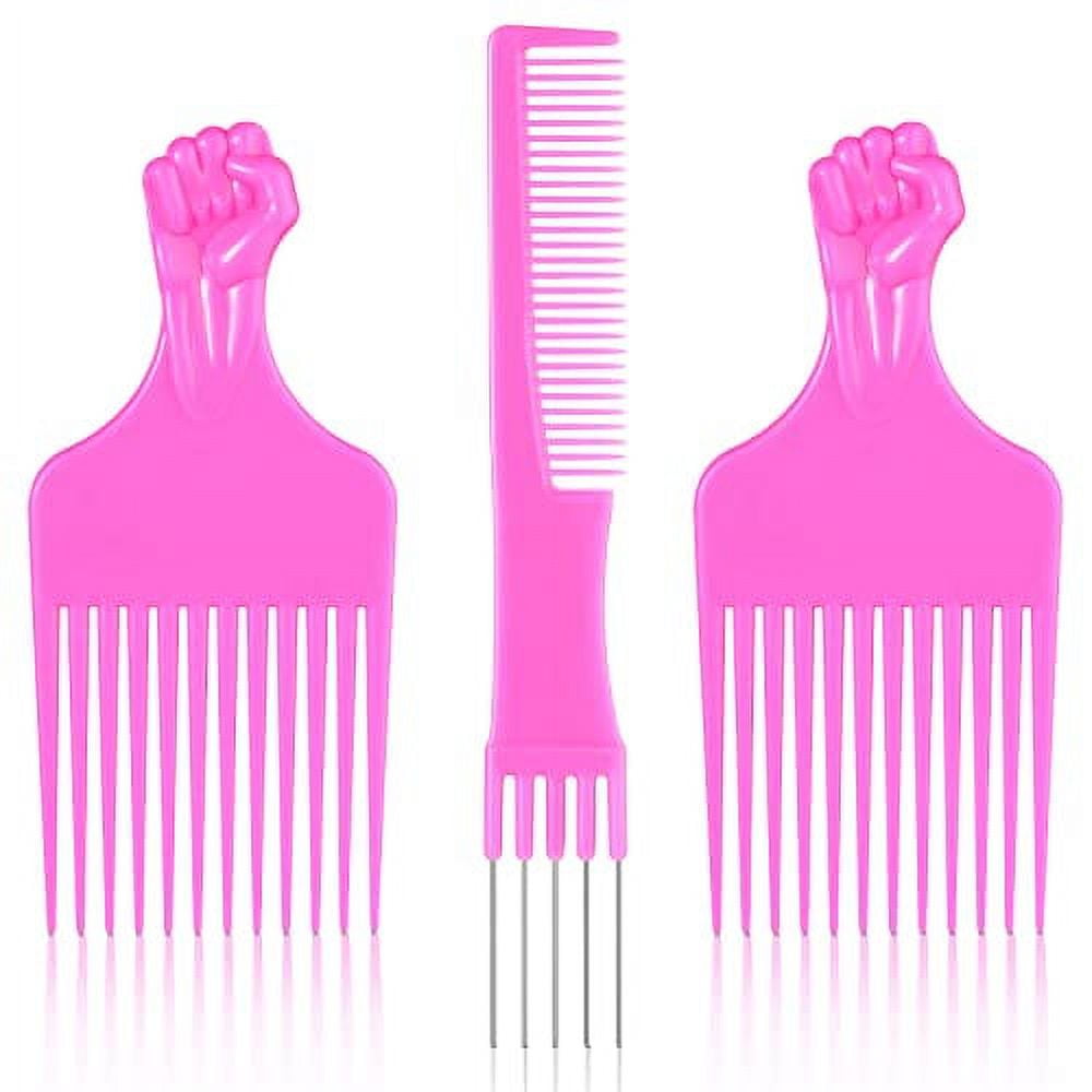 3 Pieces Metal Hair .. Pick Lift Hair Pick .. Salon Teasing Back Combs ...