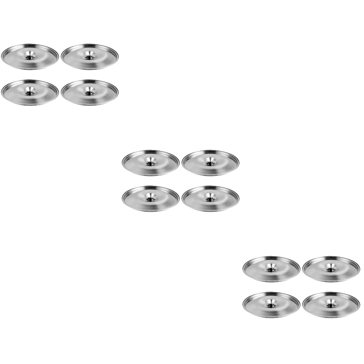 3 Pieces Metal Lid for Seasoning Pot Cooker Silver Lids Sauce Tray ...