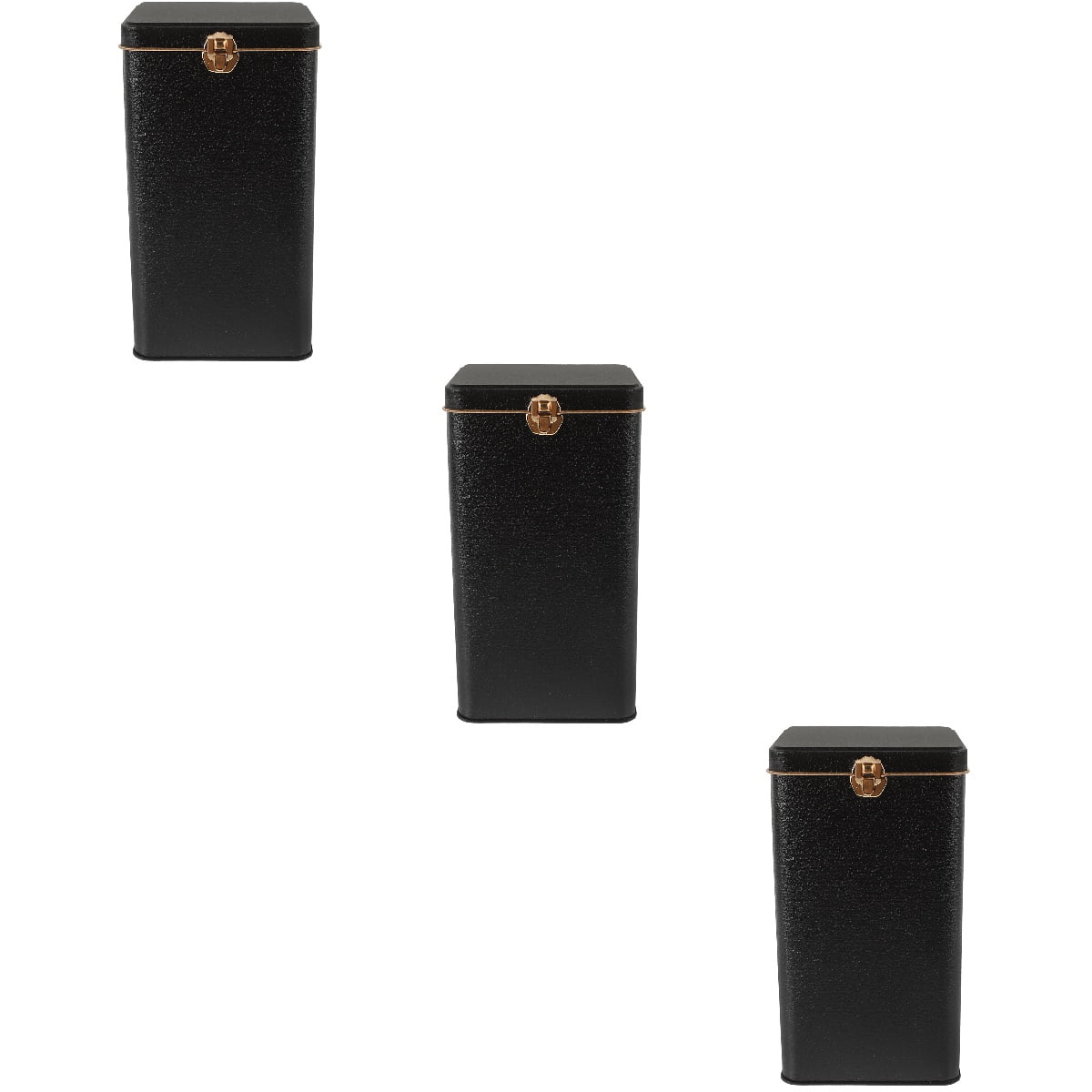 3 Pieces Metal Tea Loose Leaf Storage Small Kitchen Canisters Tin Boxes ...