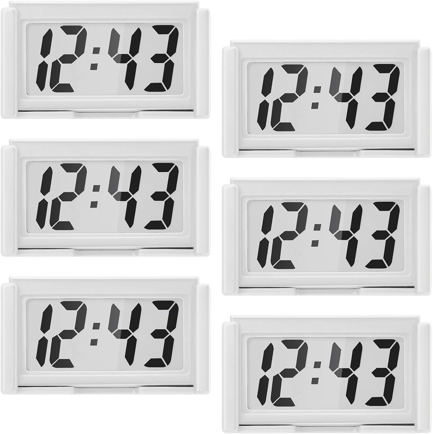 3 Pieces Mini Digital Clock Small Magnetic Clock Car Dashboard Clock ...
