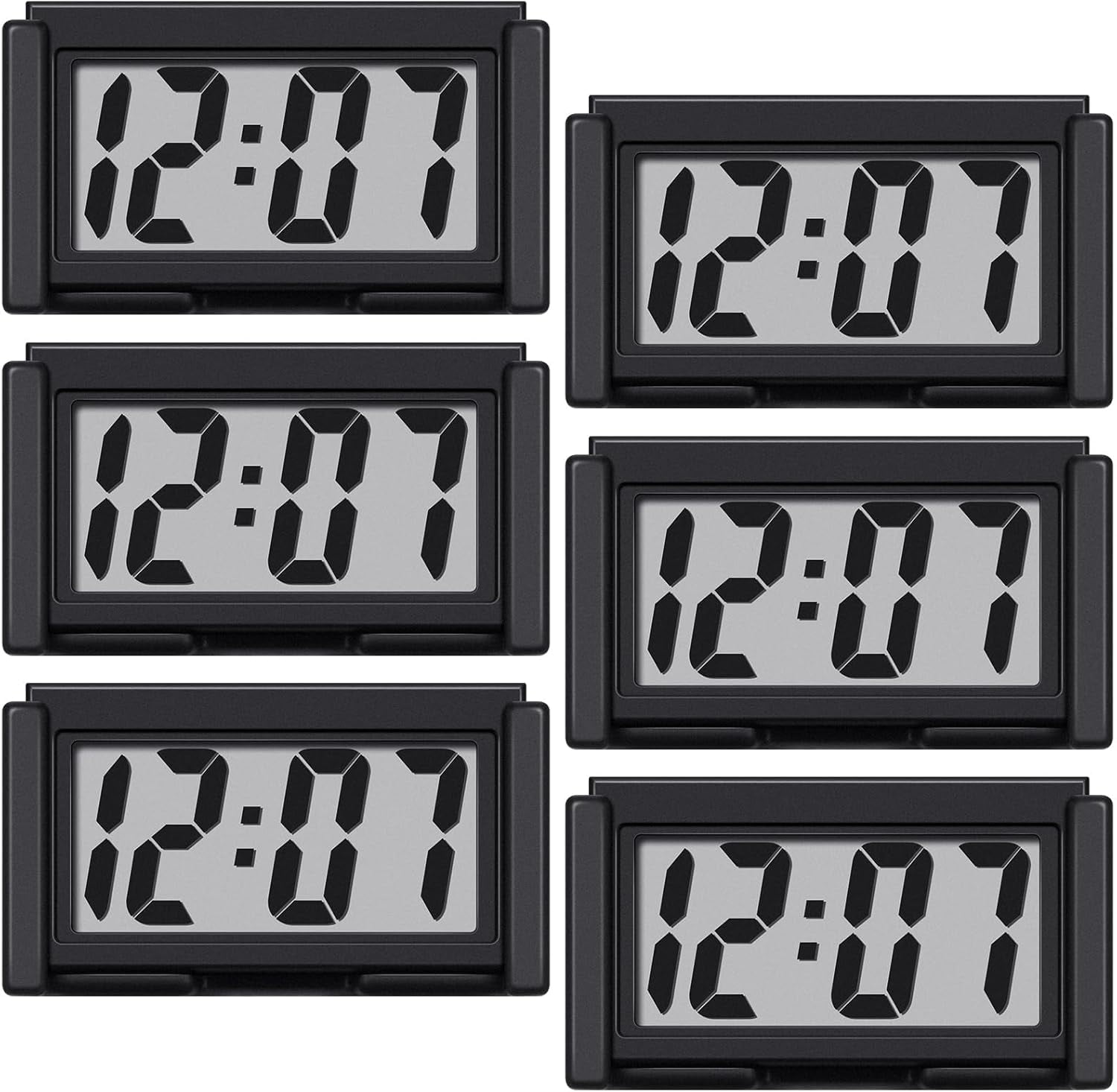 3 Pieces Mini Digital Clock Small Magnetic Clock Car Dashboard Clock ...