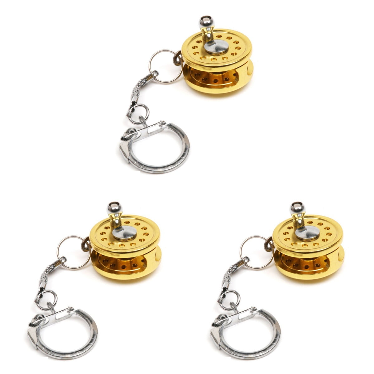 3 Pieces Miniature Fishing Reel Key Collectible Accessory - Walmart.com