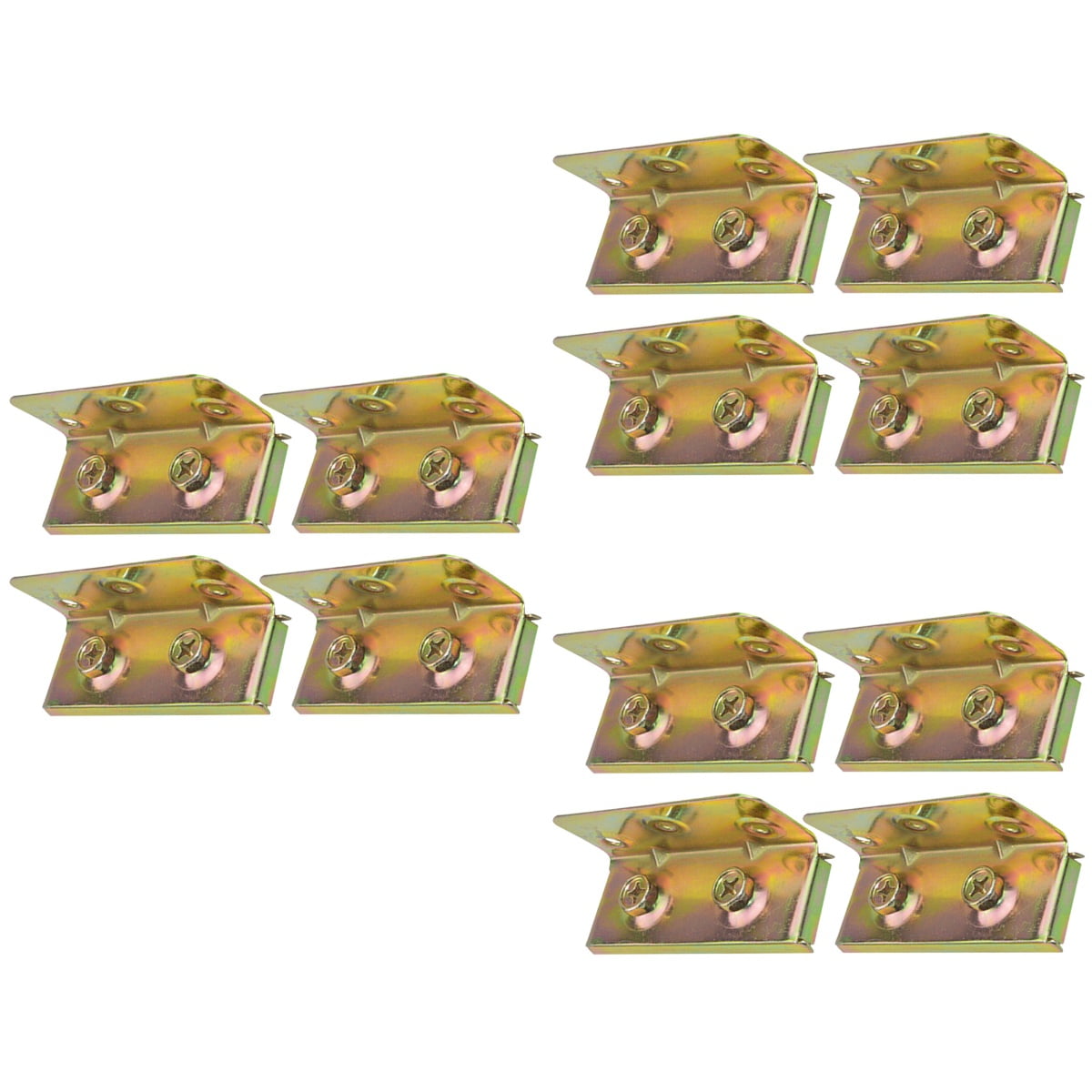 3 Pieces Mounted Bed Rail Brackets Attachment Fittings Fasteners Golden ...