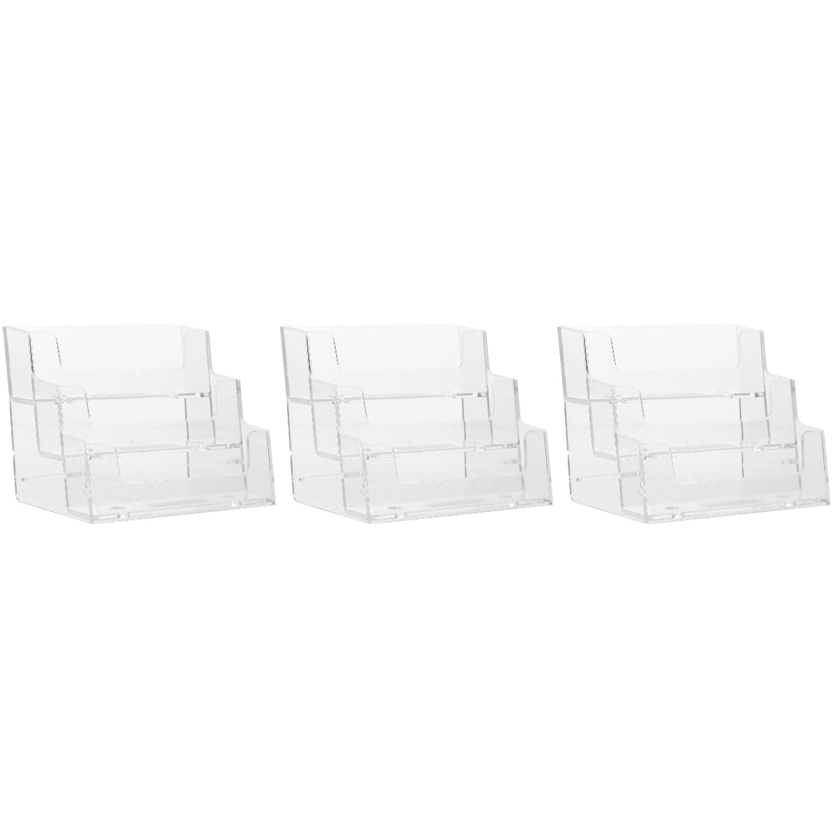 3 Pieces Multi-layer Business Card Box Kits Dispenser Cards Office Miss ...