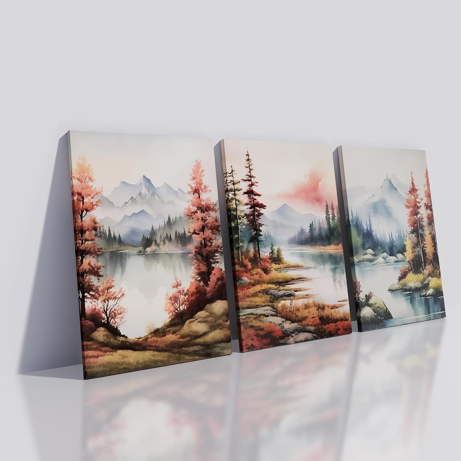 3 Pieces Nature Forest Canvas Wall Art Beautiful Landscape Posters ...