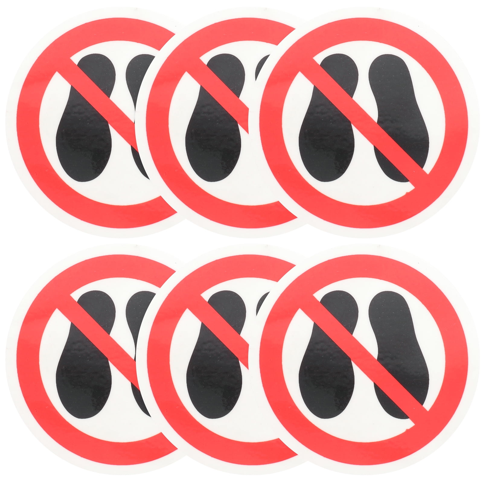 3 Pieces No Stepping on Surface Stickers Here Label Para Point Clear ...