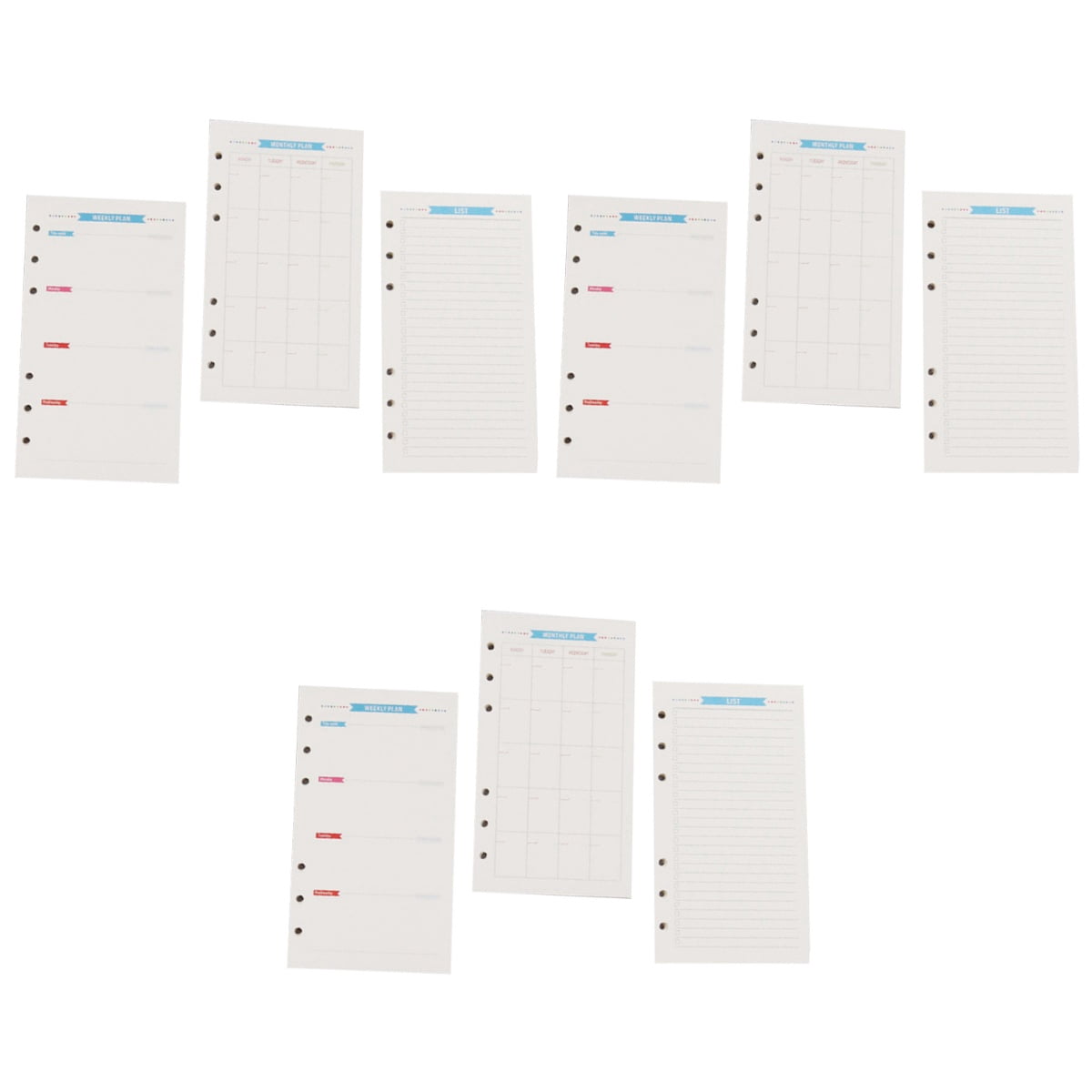 3 Pieces Notebook Tabs Dividers Refill Spiral Paper - Walmart.com