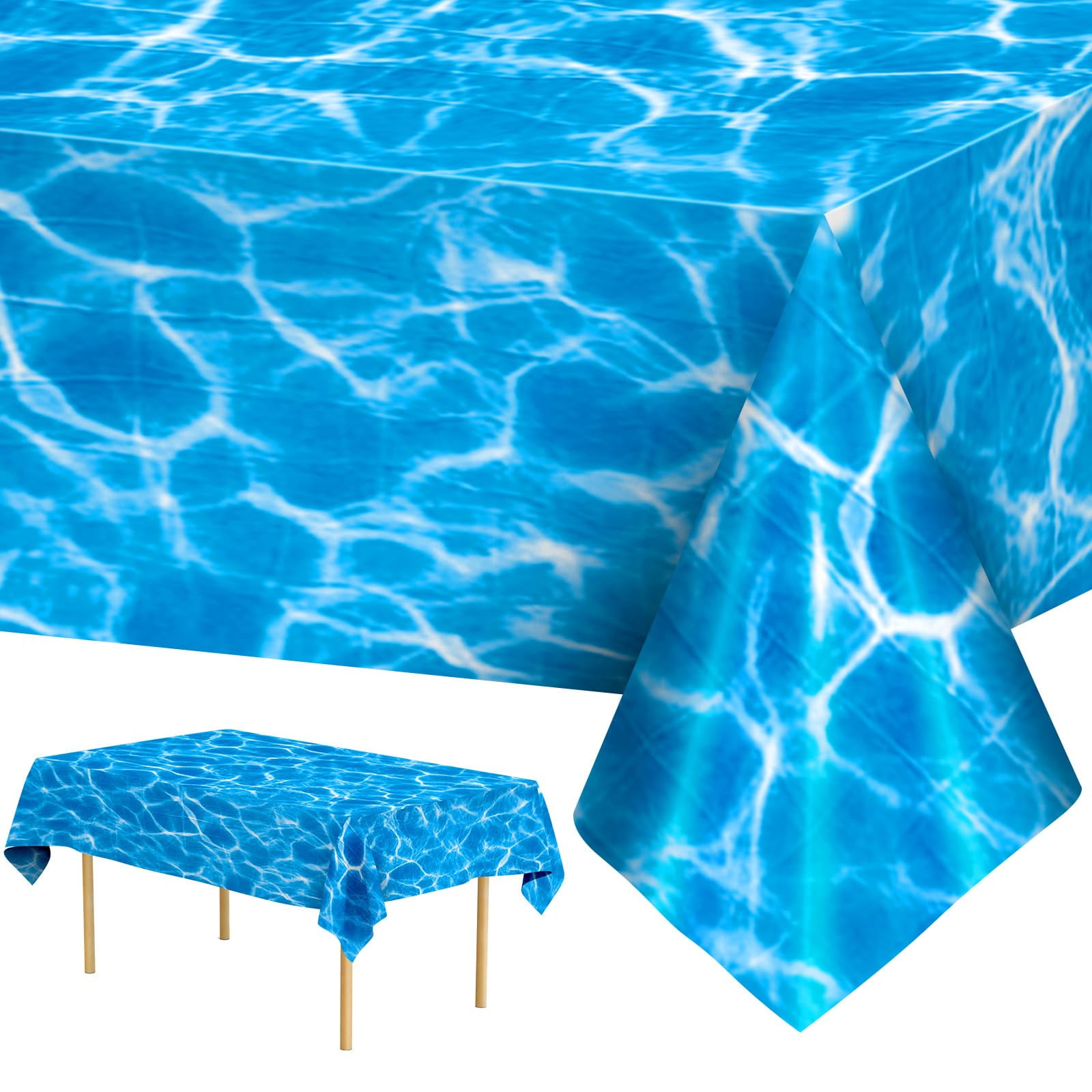 3 Pieces Ocean Tablecloth - Under The Sea Ocean Table Cloths, Plastic ...