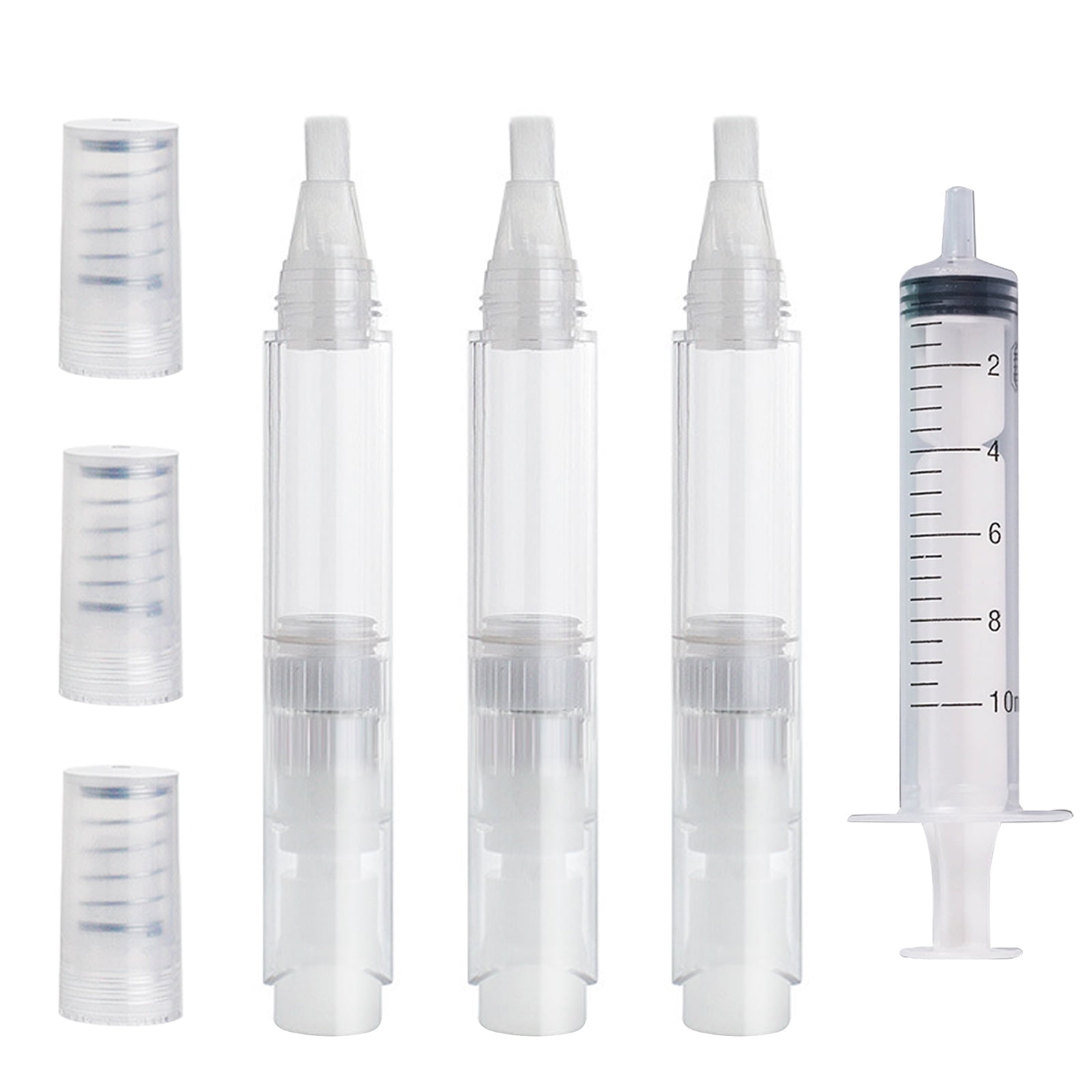 3 Pieces Of 6ml Push-On Transparent Pens (Brush Head) + 1 Piece Of ...