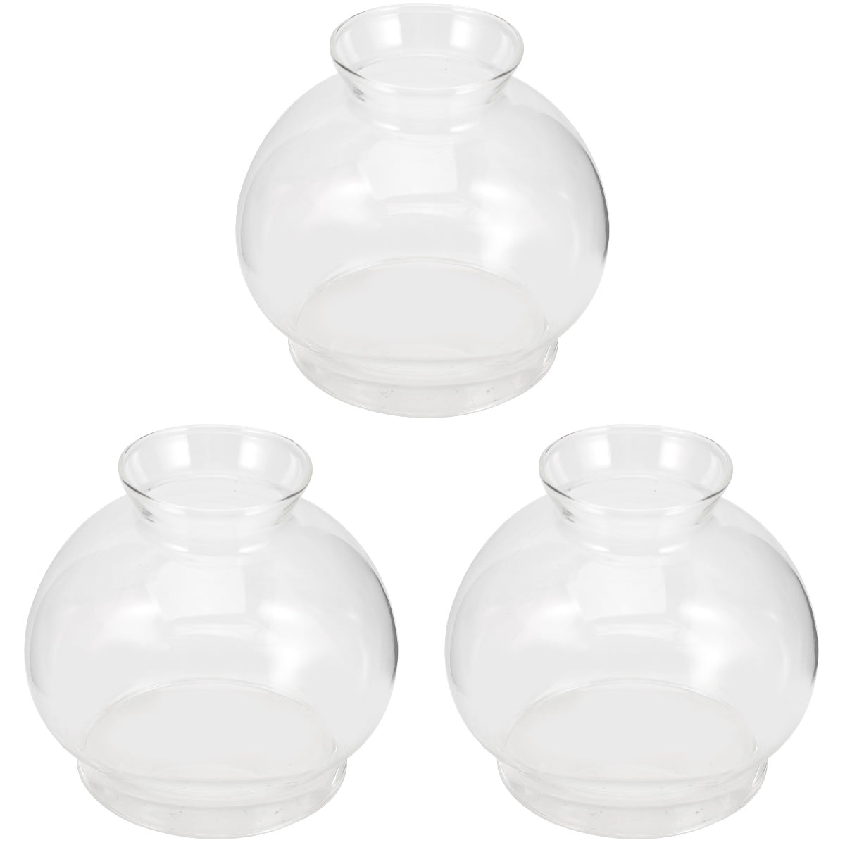 MERRYHAPY Small Oil Lamp Parts 3pcs Transparent Round Cover for Indoor ...