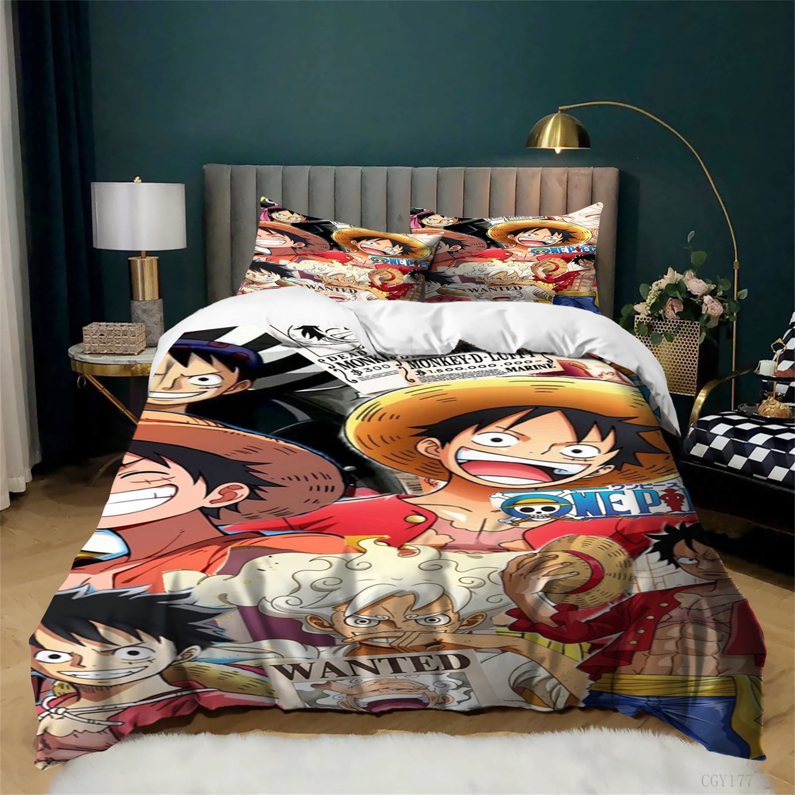 3 Pieces One Piece Quilt Cover Bedding Set Soft Breathable Duvet Cover ...