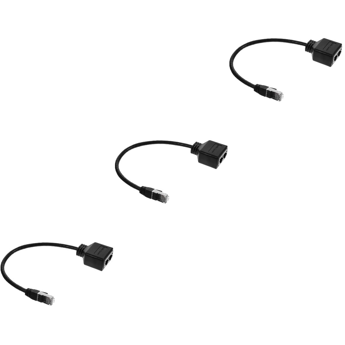 3 Pieces One to Two Ethernet Lan Network Adapter Cable Adjustable Base ...