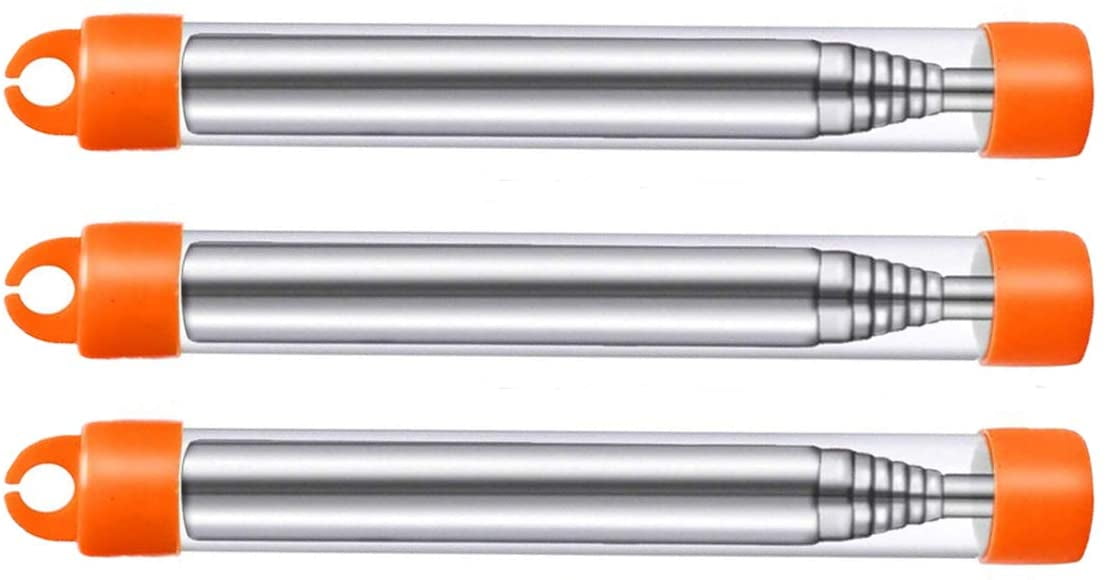 3 Pieces Orange Collapsible Stainless Steel Fire Bellow, Collapsible ...