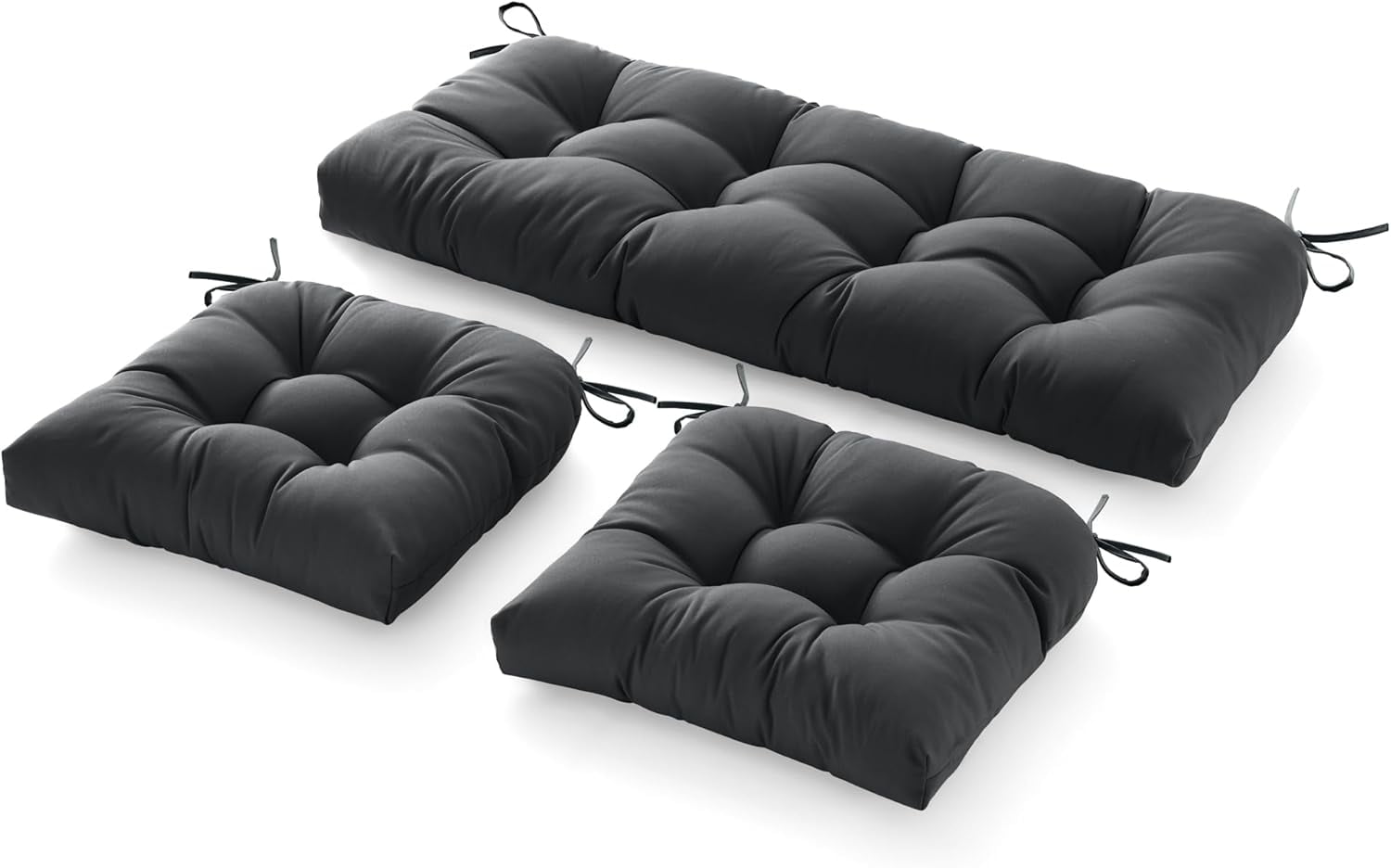 3 Pieces Outdoor Chair Cushions Clearance with Ties,44x19x5 Inches,1 ...