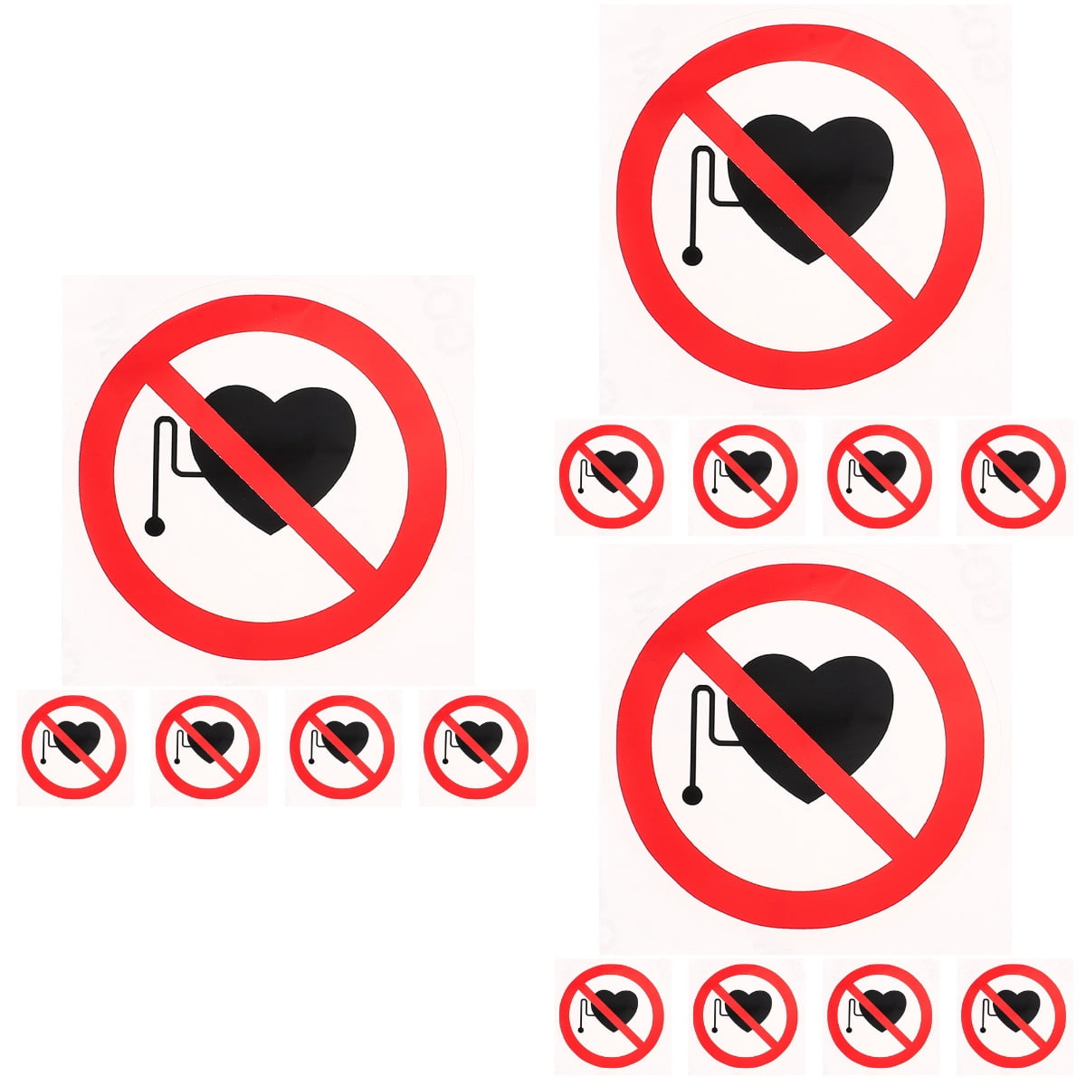 3 Pieces Pacemaker Warning Stickers Reliable Sign - Walmart.com