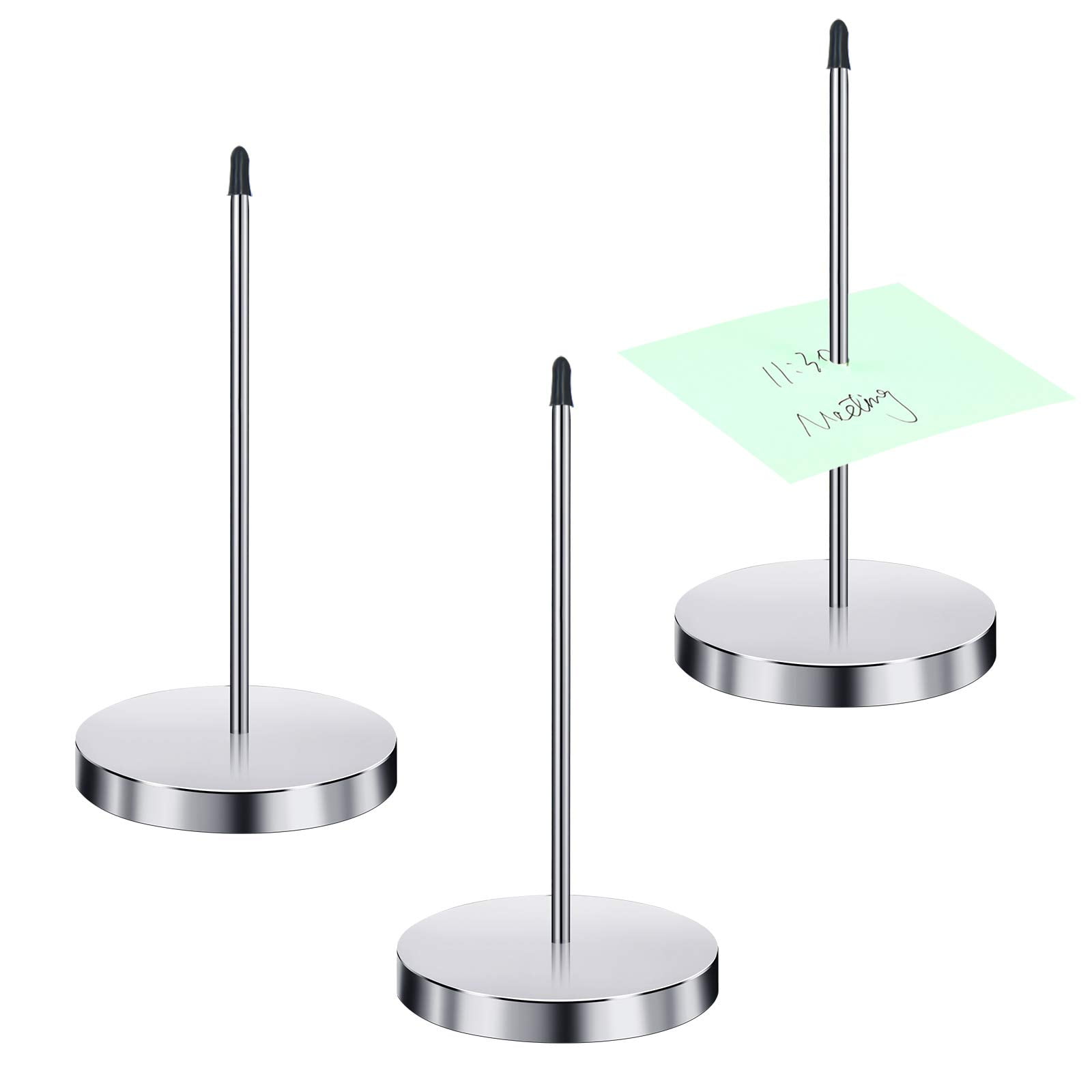 3 Pieces Paper Receipt Holder Spike Stainless Steel Check Spindle Desk ...