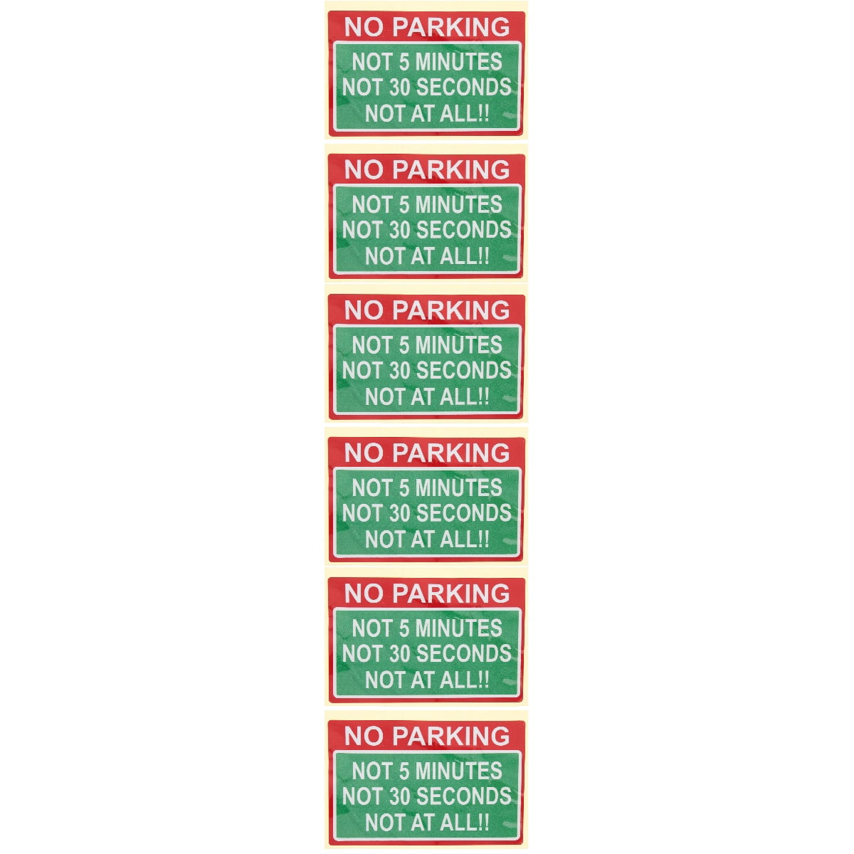3 Pieces Parking No Sign Warning Stickers Garage Signs - Walmart.com