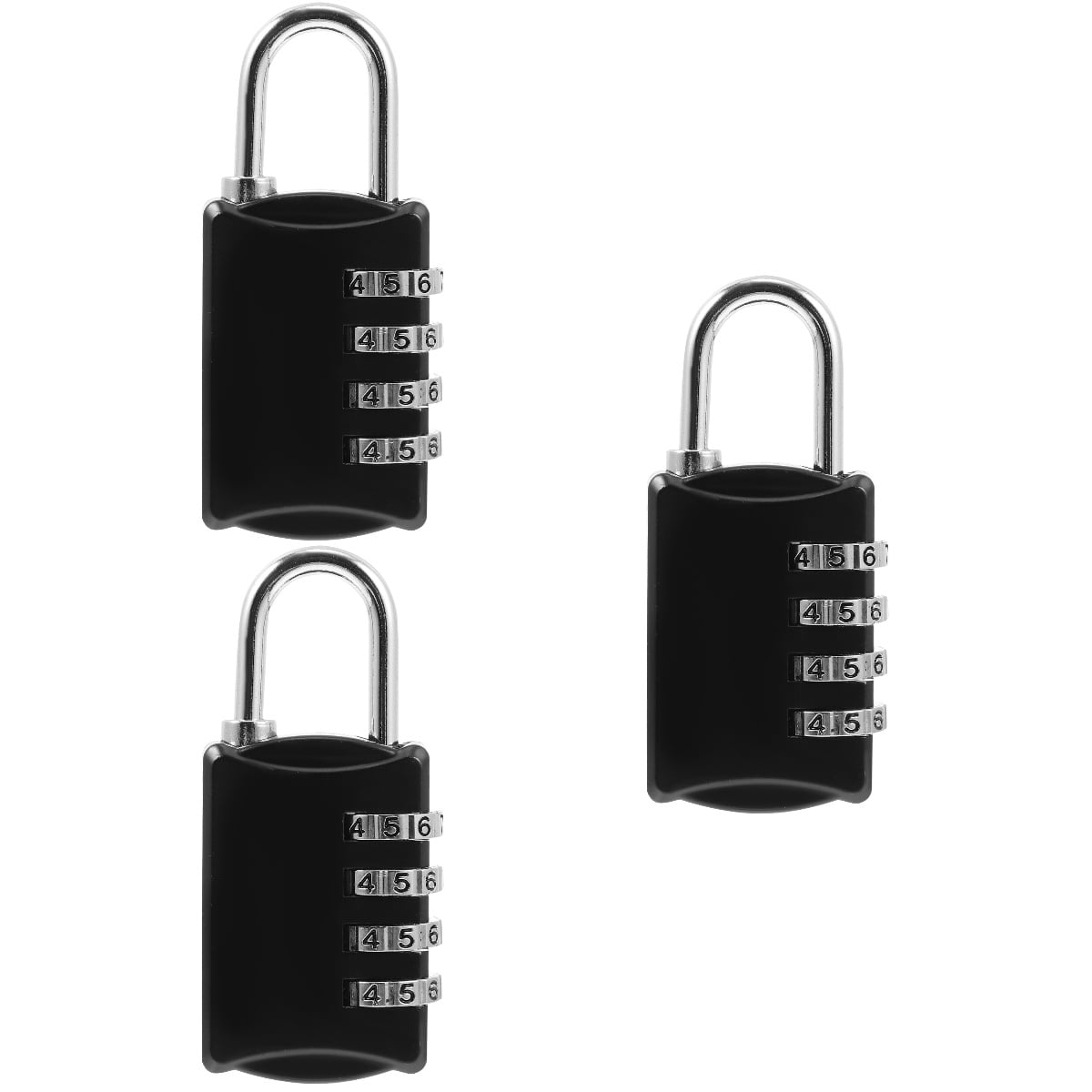 3 Pieces Password Locker Locks for Gym Combination Lock Padlock Locker ...