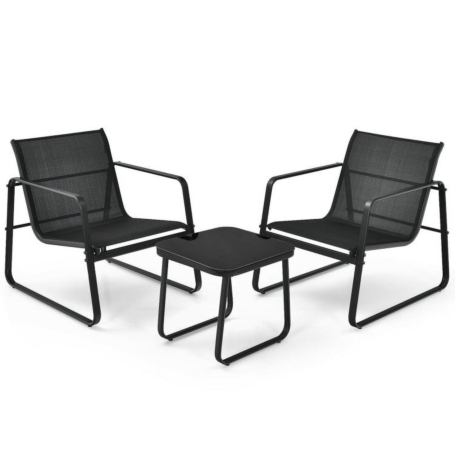 Spaco 3 Pieces Patio Bistro Furniture Set Acacia Wood Sofa Set, Deluxe ...