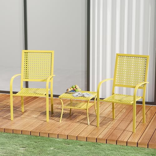 3 Pieces Patio Bistro Set, Outdoor Patio Furniture Set, Modern Patio ...