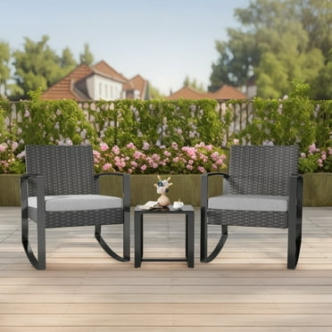 Better Homes & Gardens Bellamy 5 Piece Outdoor Chat Set with Firepit - Walmart.com