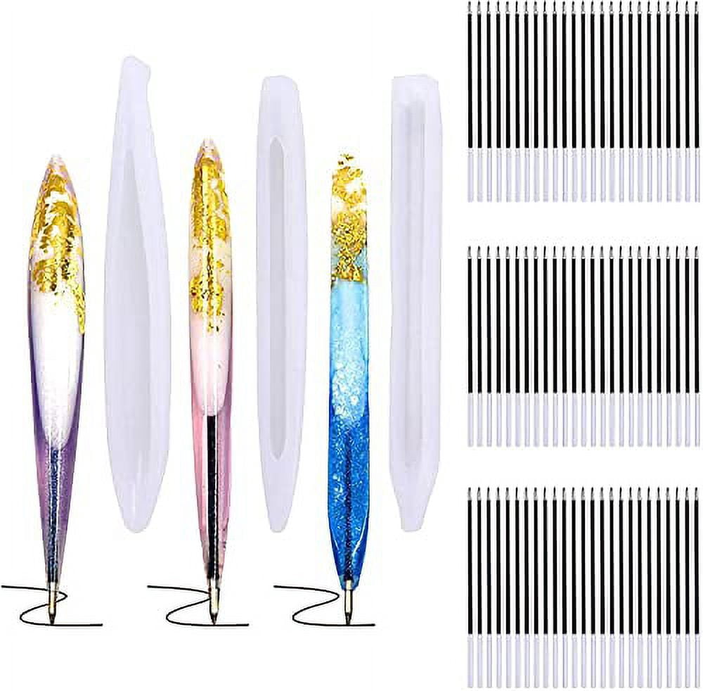 3 Pieces Pen Shape Resin Mold Ballpoint Pen Silicone Molds Epoxy Resin ...