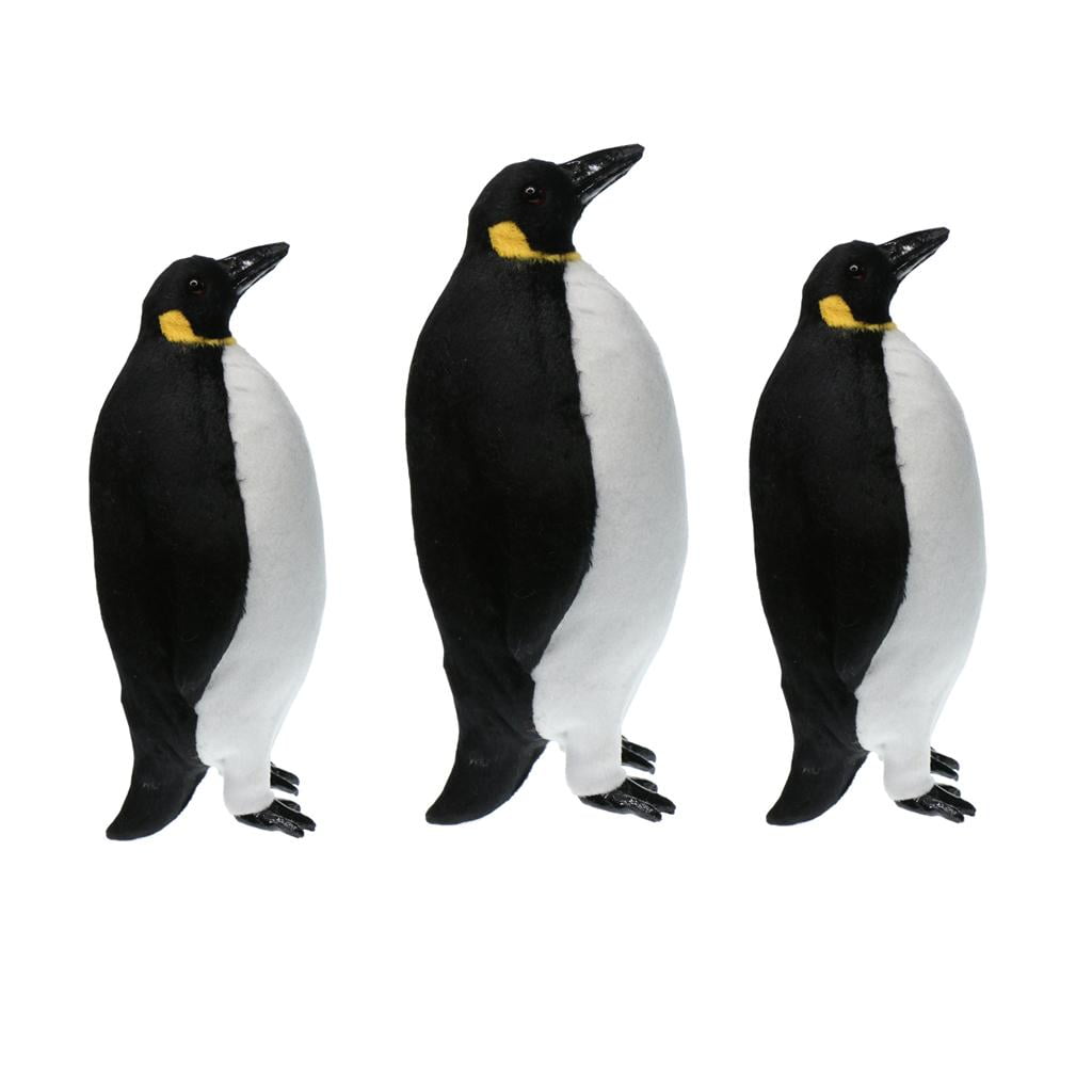 3 Pieces Penguin Figurine - Handmade Art Penguin Sculpture Animal ...