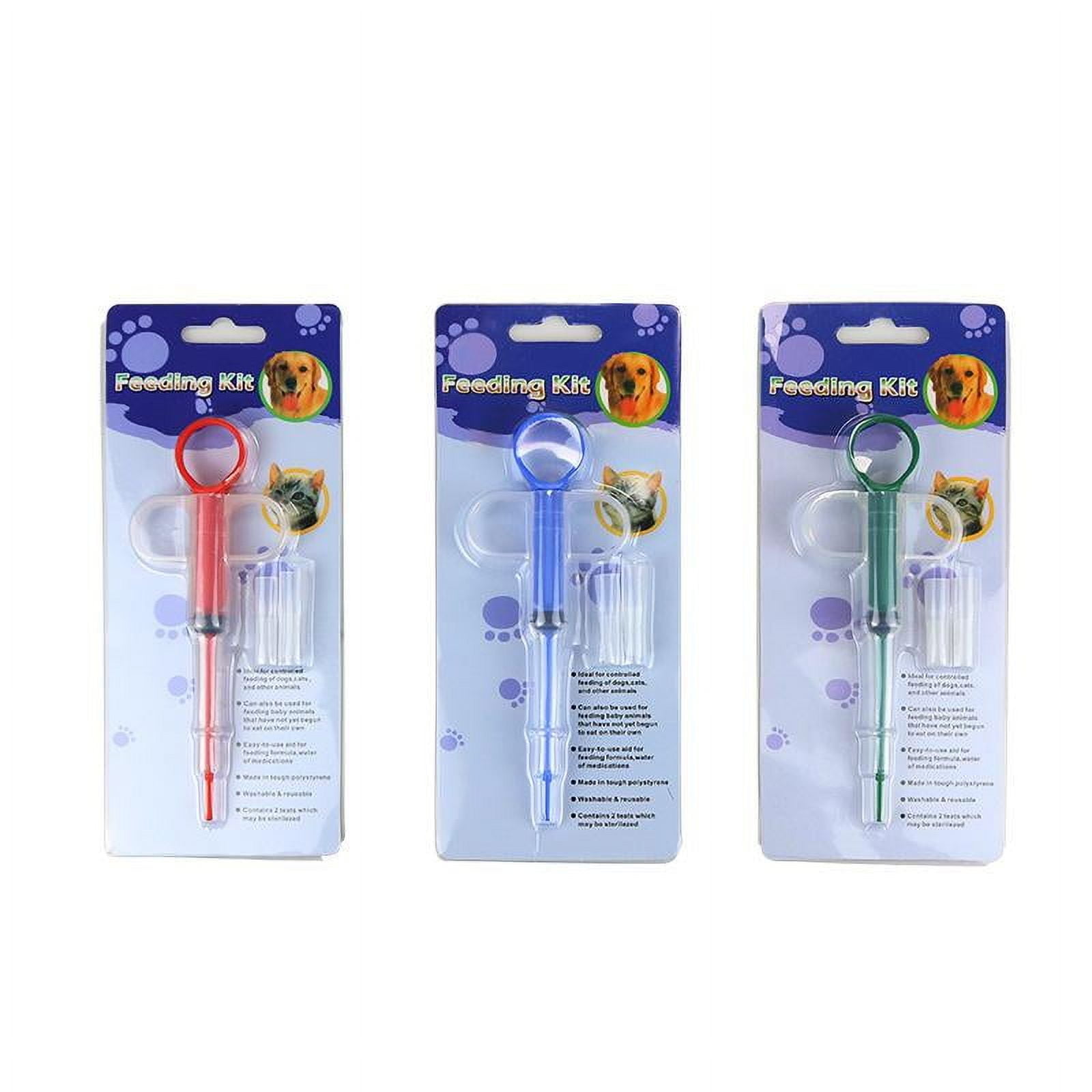 3 Pieces Pet Pill Plunger Popper for Small Cats Dogs Pill Gun Dispenser ...
