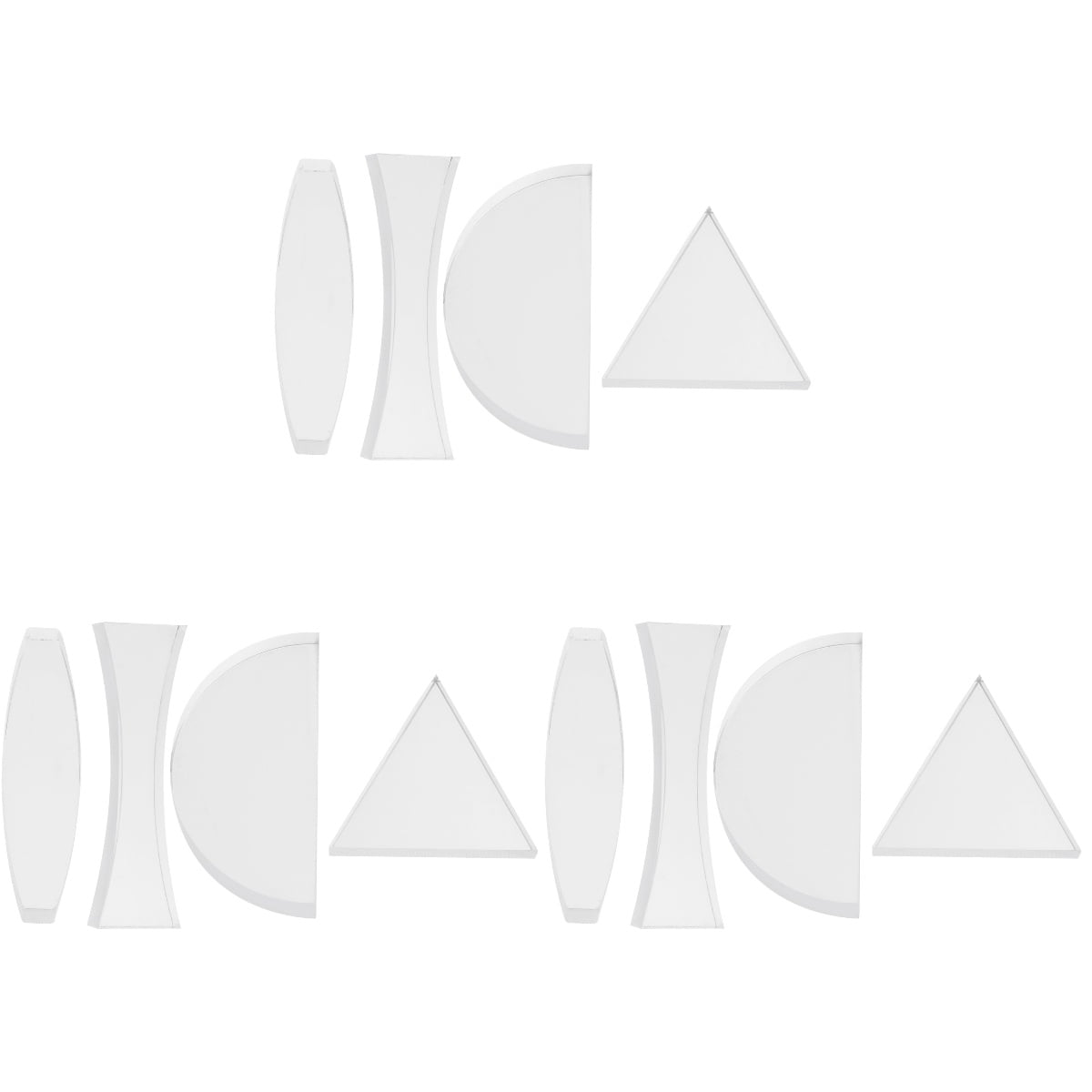 3 Pieces Physics Optical Frames Prism Lens Convex Lens Physical Concave ...