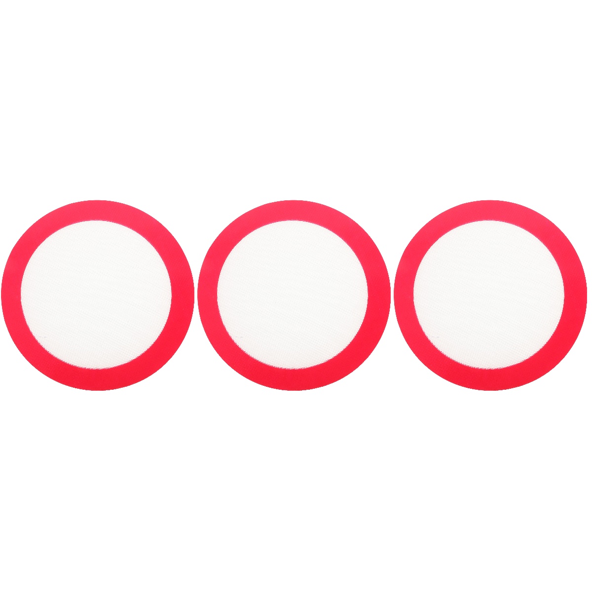 3 Pieces Pizza Mat Cake Baking Pan Roasting Non-stick Silicone Mats ...