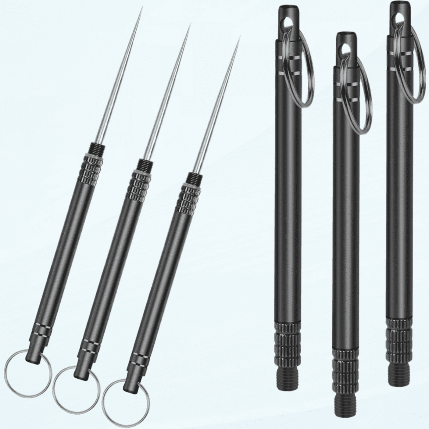 3 Pieces Portable Titanium Toothpicks,Metal Pocket Toothpick Stainless ...