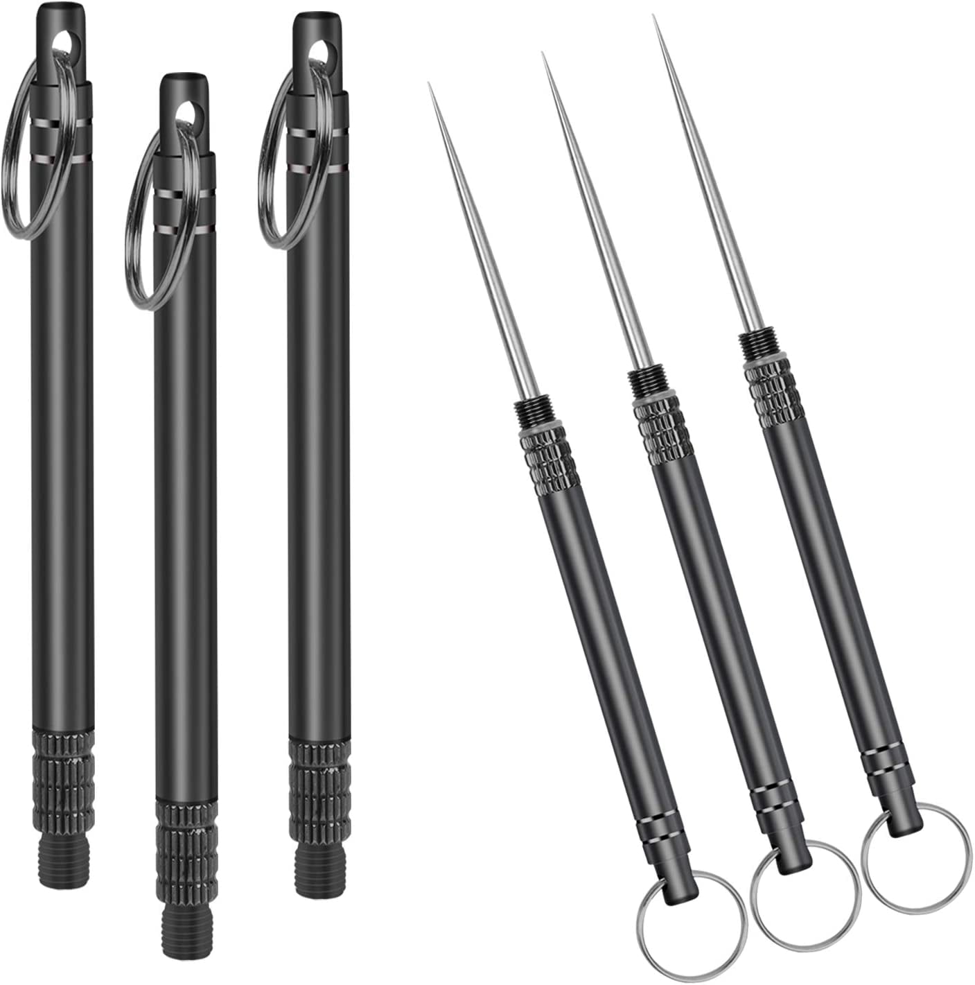 3 Pieces Portable Titanium Toothpicks,Metal Pocket Toothpick Stainless ...