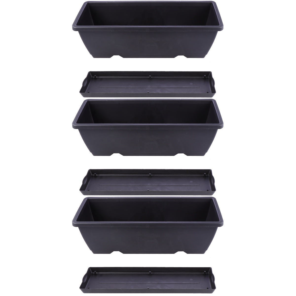 3 Pieces Pot Clear Rectangular Planting Trough Tulip Planter - Walmart.com