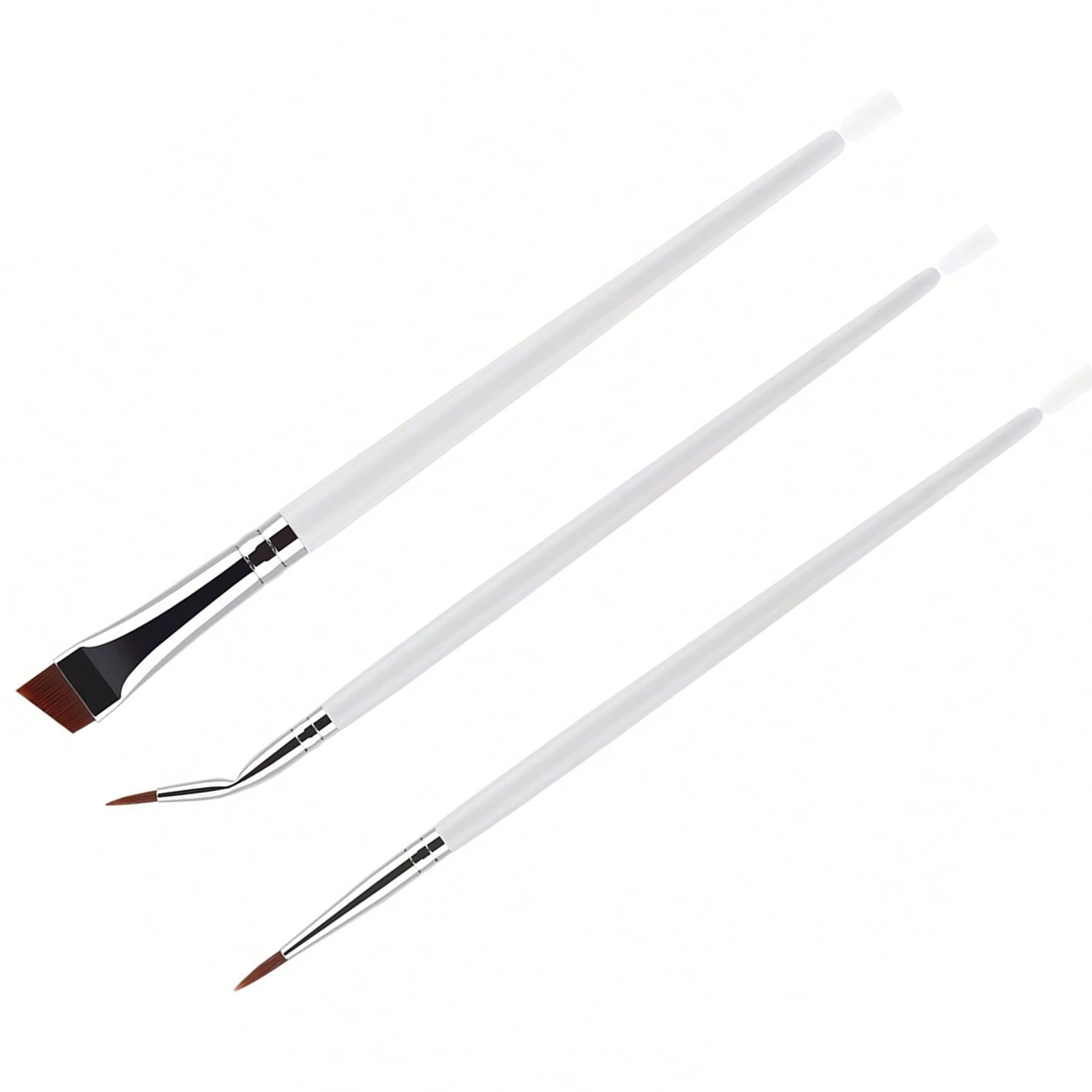 3 Pieces Professional Angled Eyeliners Brush Set With Soft Synthetic ...