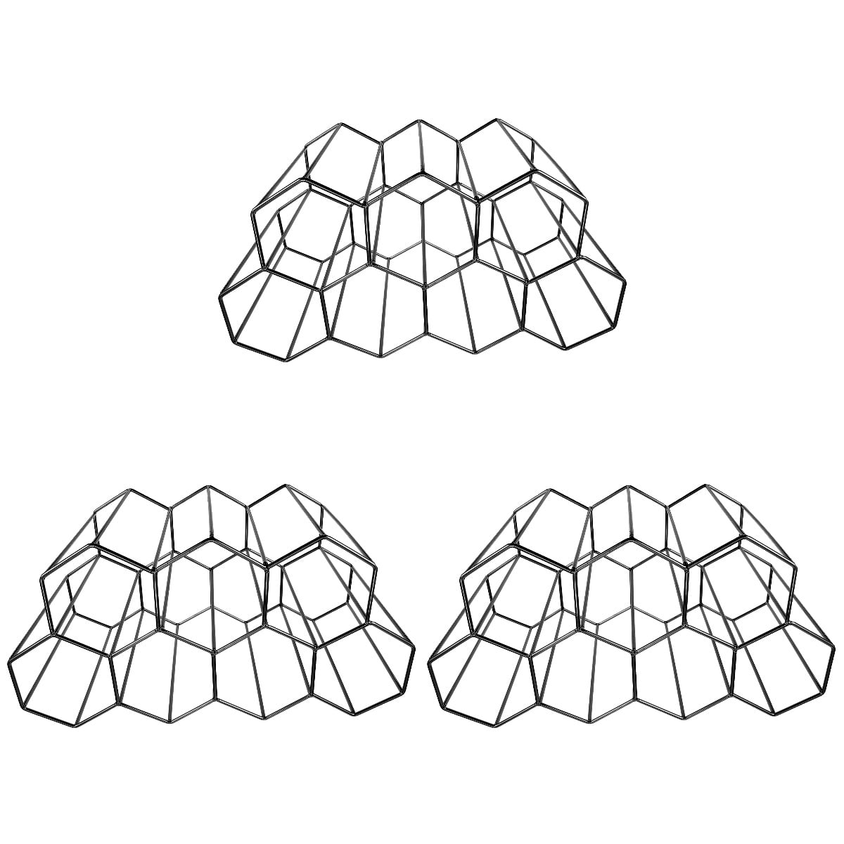 3 Pieces Prong Fasteners Honeycomb Wine Rack Scratch-resistant Unique ...