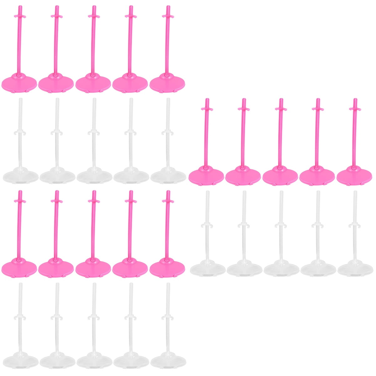 3 Pieces Puppet Stand Pink Doll Stands Easy to Use Perfect Dolls ...