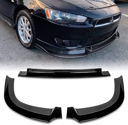 3 Pieces RA-Style Front Bumper Lip Spoiler Splitter Side Body Kit Trim ...