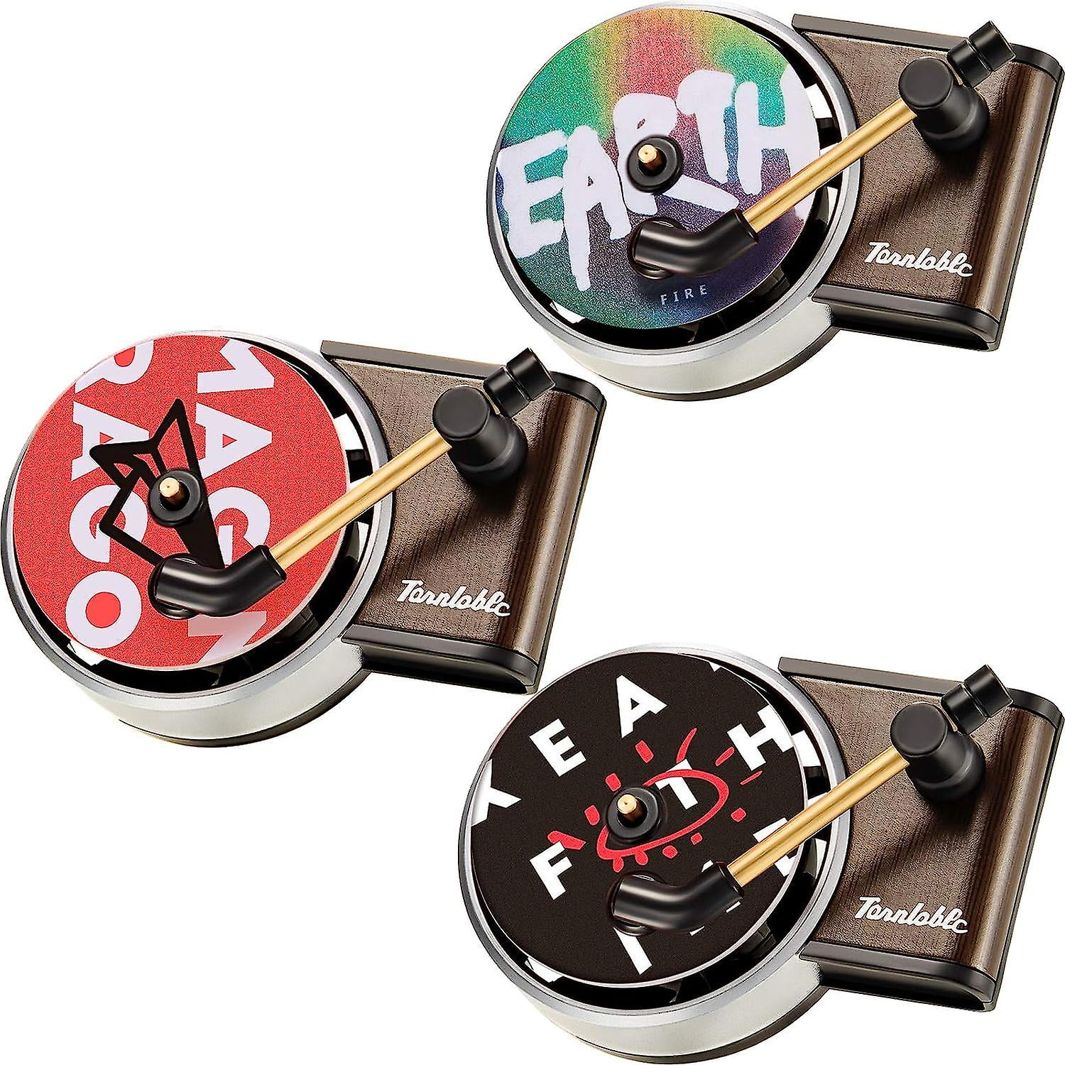 3 Pieces Record Player Car Decors Car Record Air Fresheners Perfume ...