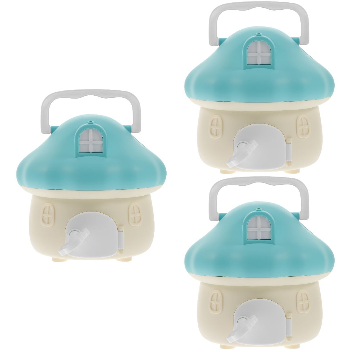 3 Pieces Reliable Coin Bank Mushroom House Piggy Money Wall Decor Blue ...