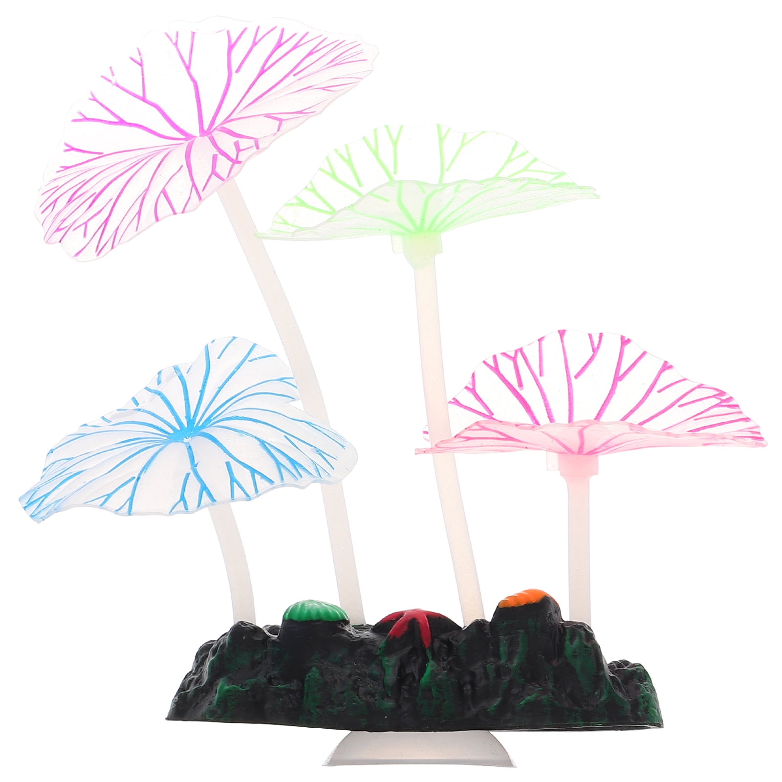 3 Pieces Resin Silica Gel Aquarium Plant Plants Fish Tank Landscaping ...