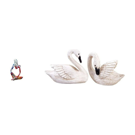 3 Pieces Resin Statue Abstract Sculpture Swan Figurine Handmade ...