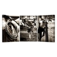 3 Pieces Retro Canvas Prints American West Rodeo Cowboy Wall Art ...