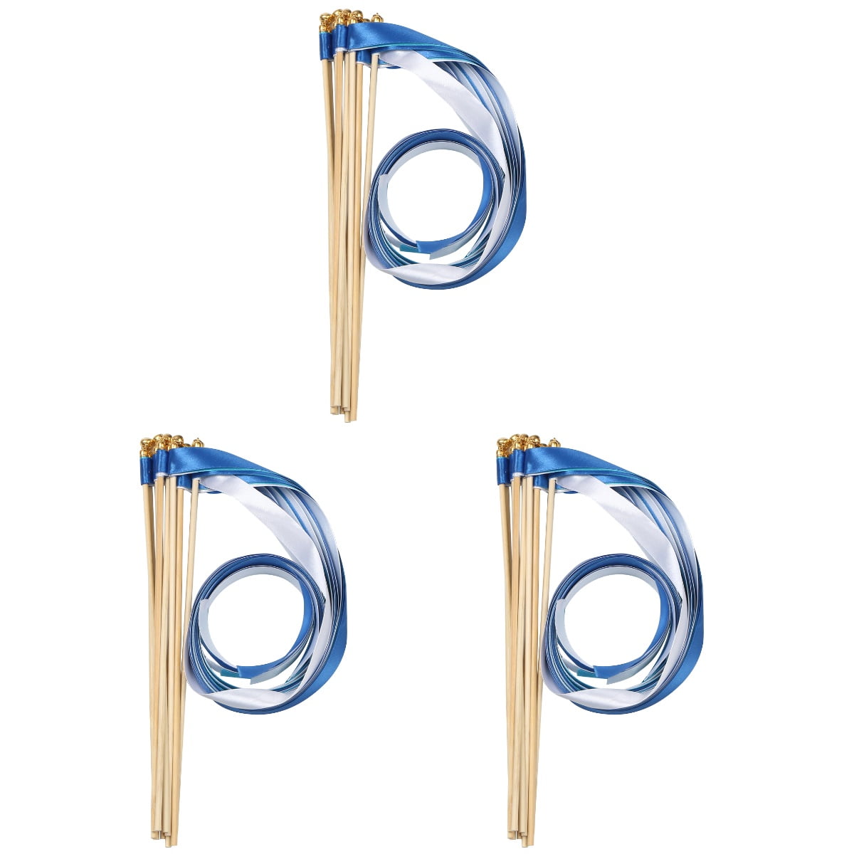 3 Pieces Ribbon Stick Ribbons Sticks Cheer Props Child 1.5cm X 60cm ...
